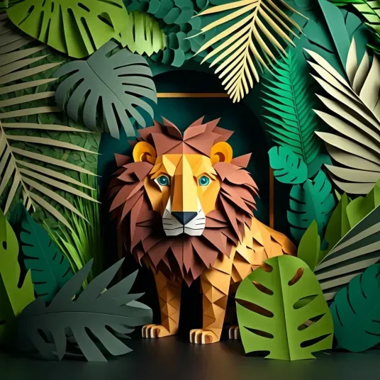 Paper Cut Origami Animals Midjourney Prompt | PromptBase