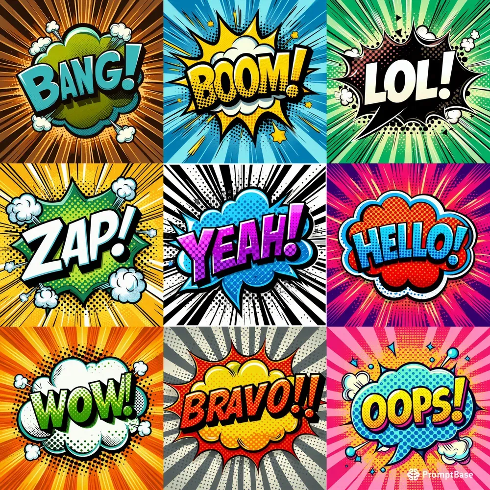 Comical Speech Bubbles DALL·E Prompt | PromptBase