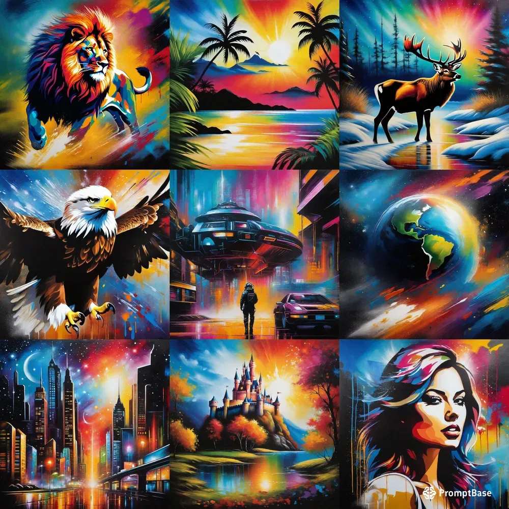 Spray Paintings Stable Diffusion Prompt | PromptBase