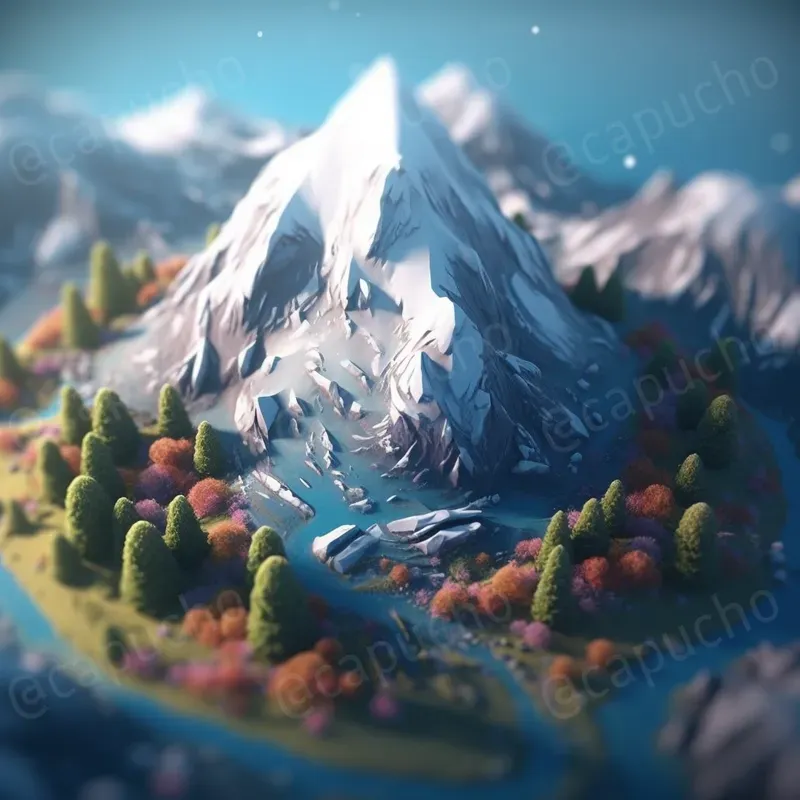 3D Model Clay Landscapes Midjourney Prompt | PromptBase