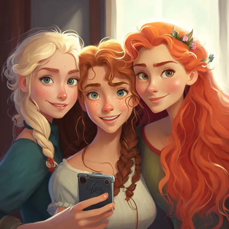 Disney Characters Selfies Midjourney Prompt | PromptBase