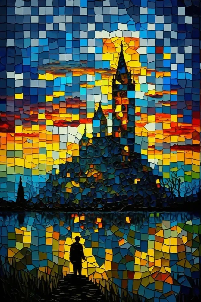 Mozaic Artworks By Piet Mondrian Midjourney Prompt | PromptBase