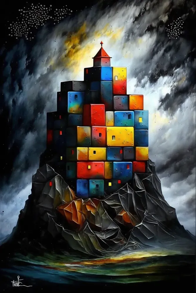 Mozaic Artworks By Piet Mondrian Midjourney Prompt | PromptBase