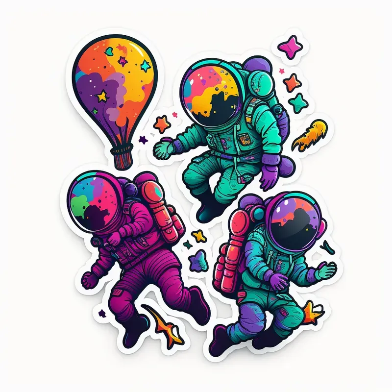Cute Space Sticker Packs Midjourney Prompt | PromptBase