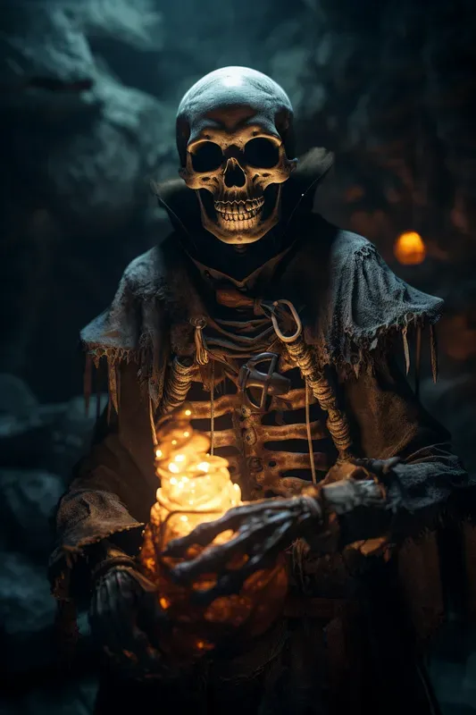 Skeleton Realistic Character Portraits Midjourney Prompt | PromptBase