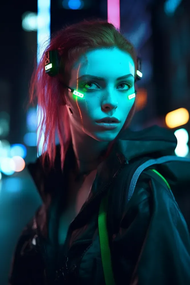 Cinematic Cyberpunk Portraits Midjourney Prompt | PromptBase