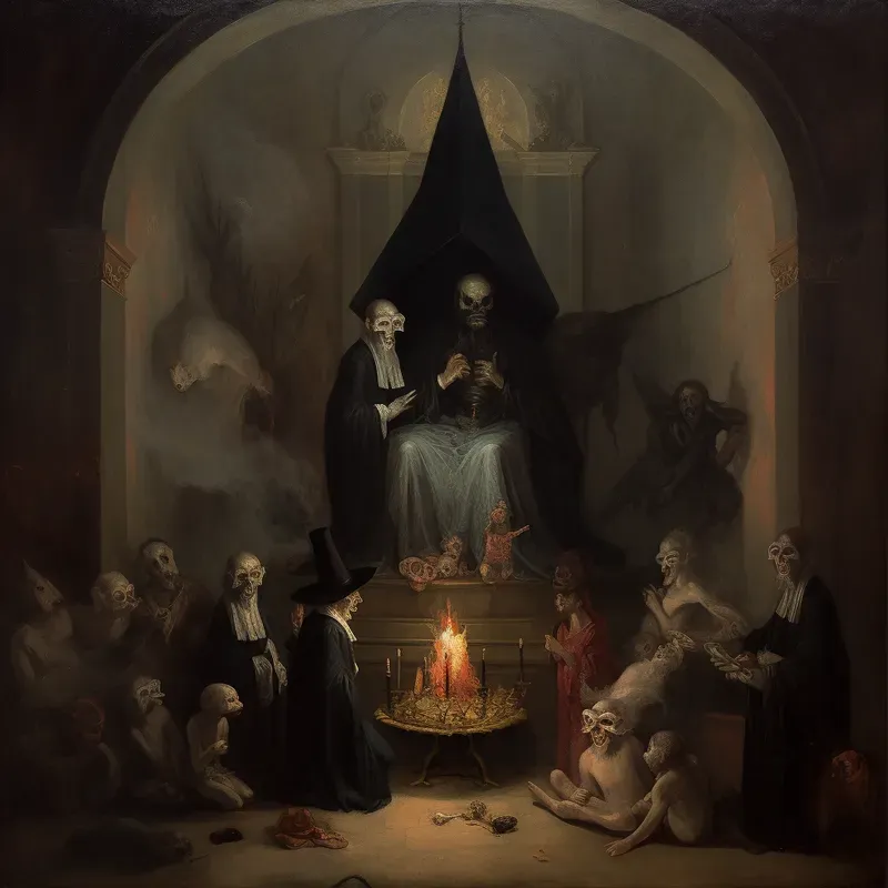 Creepy Gothic Oil Paintings Midjourney Prompt | PromptBase