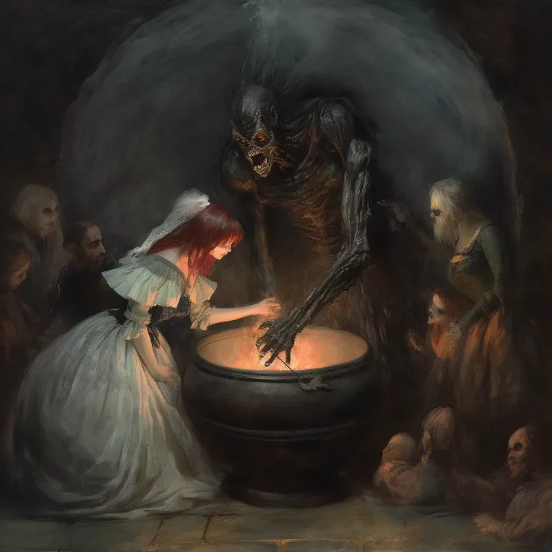 Creepy Gothic Oil Paintings Midjourney Prompt | PromptBase