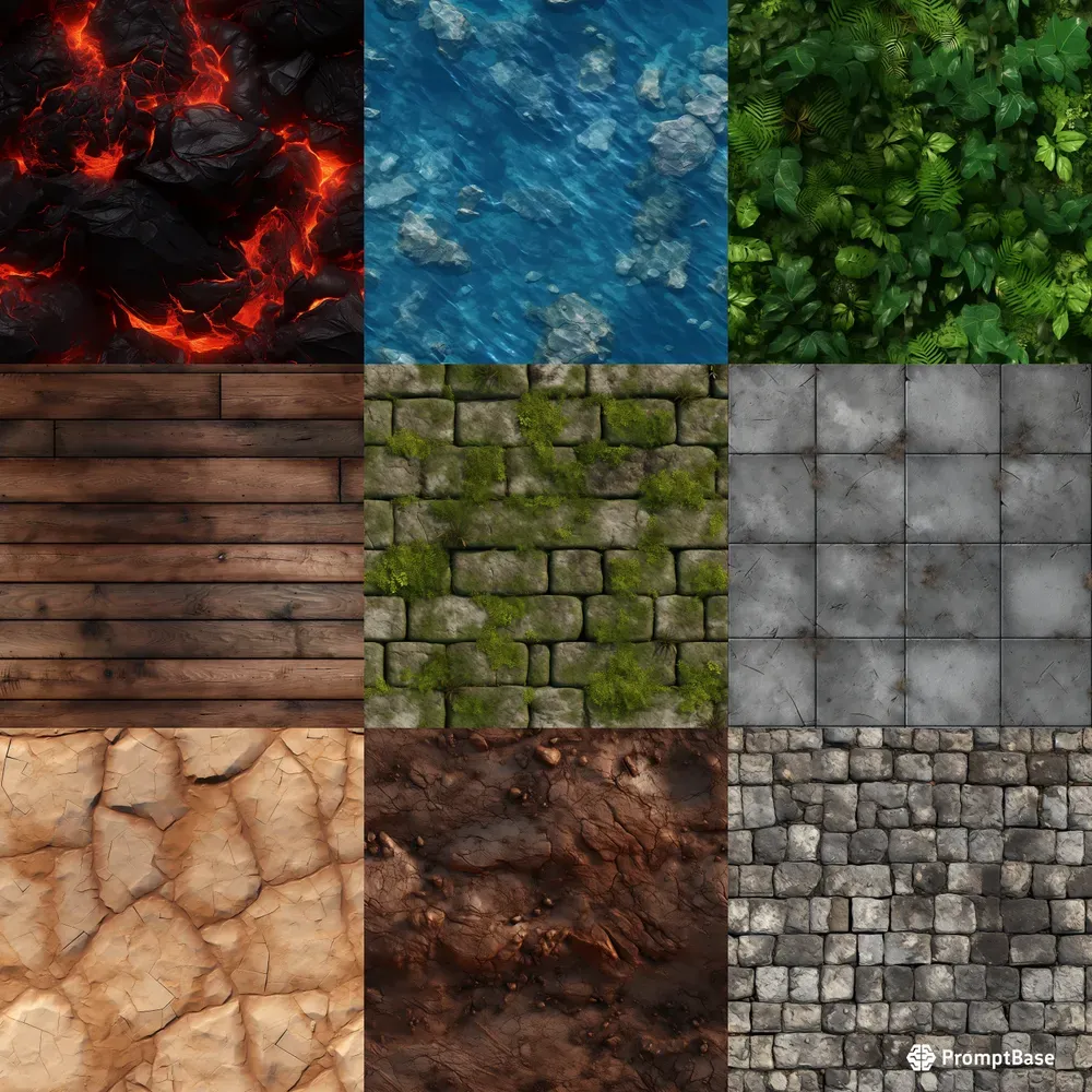 Video Game Texture Assets 3D Mmo RPG Art Midjourney Prompt | PromptBase