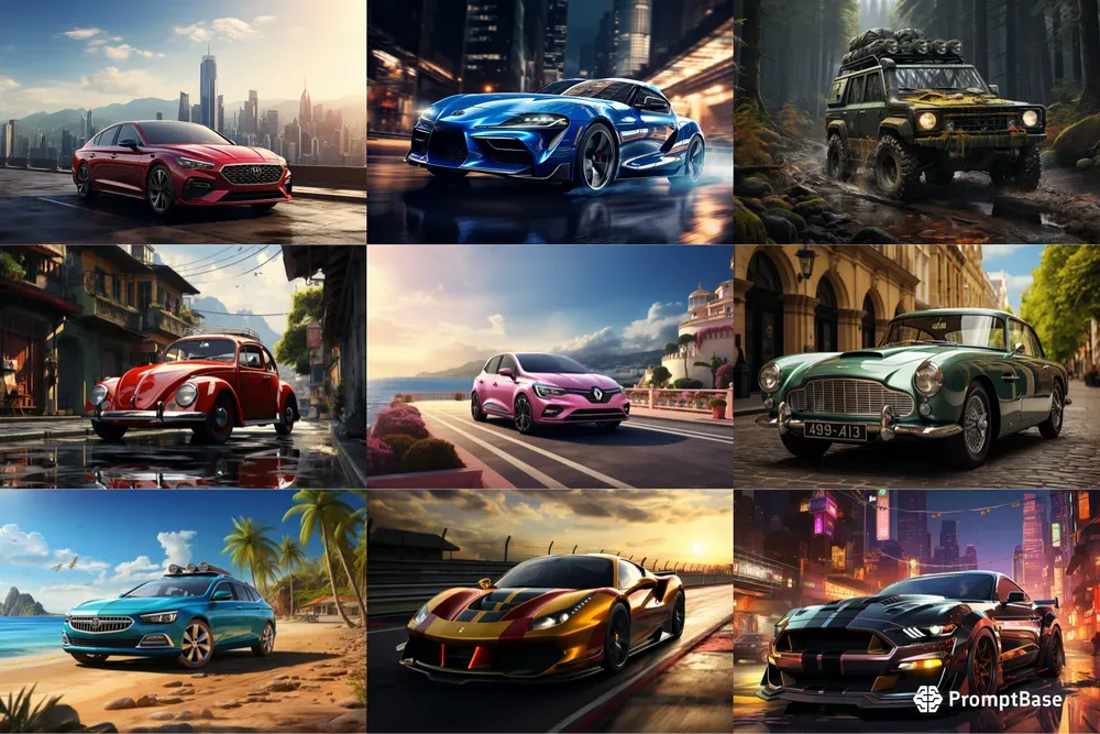 Popular Cars In Cgi Animation Style Ideas Midjourney Prompt | PromptBase
