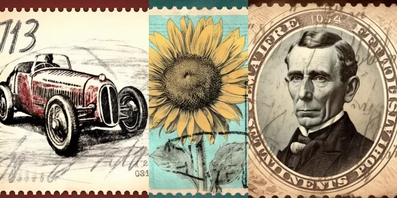 Vintage Postage Stamps Generator App | PromptBase