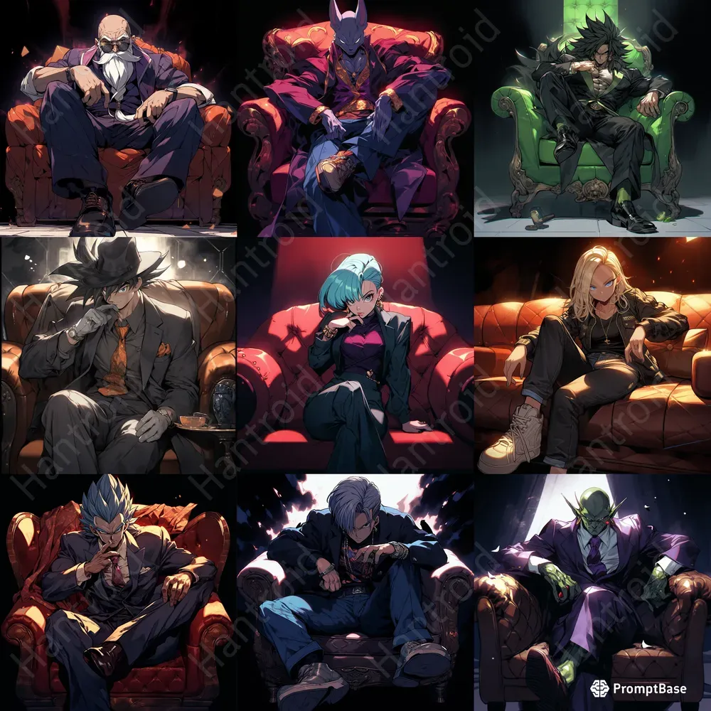 Mafia Boss Dragon Ball Epic Fusions Midjourney Prompt | PromptBase
