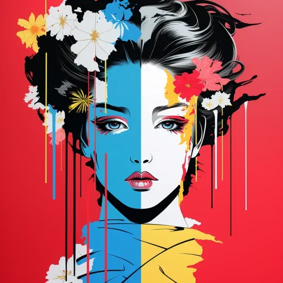 Split Character Portraits Midjourney Prompt | PromptBase