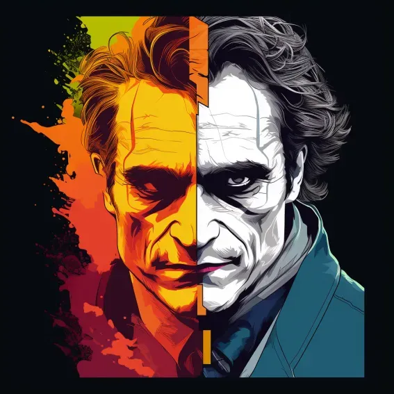 Split Character Portraits Midjourney Prompt | PromptBase