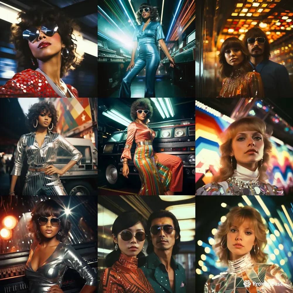 Vintage Disco People Photographs Midjourney Prompt | PromptBase