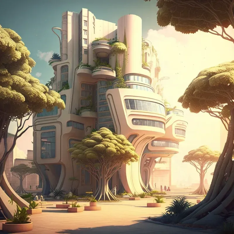 Utopian Green Smart City Architectures Midjourney Prompt | PromptBase