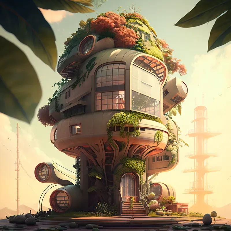 Utopian Green Smart City Architectures Midjourney Prompt | PromptBase