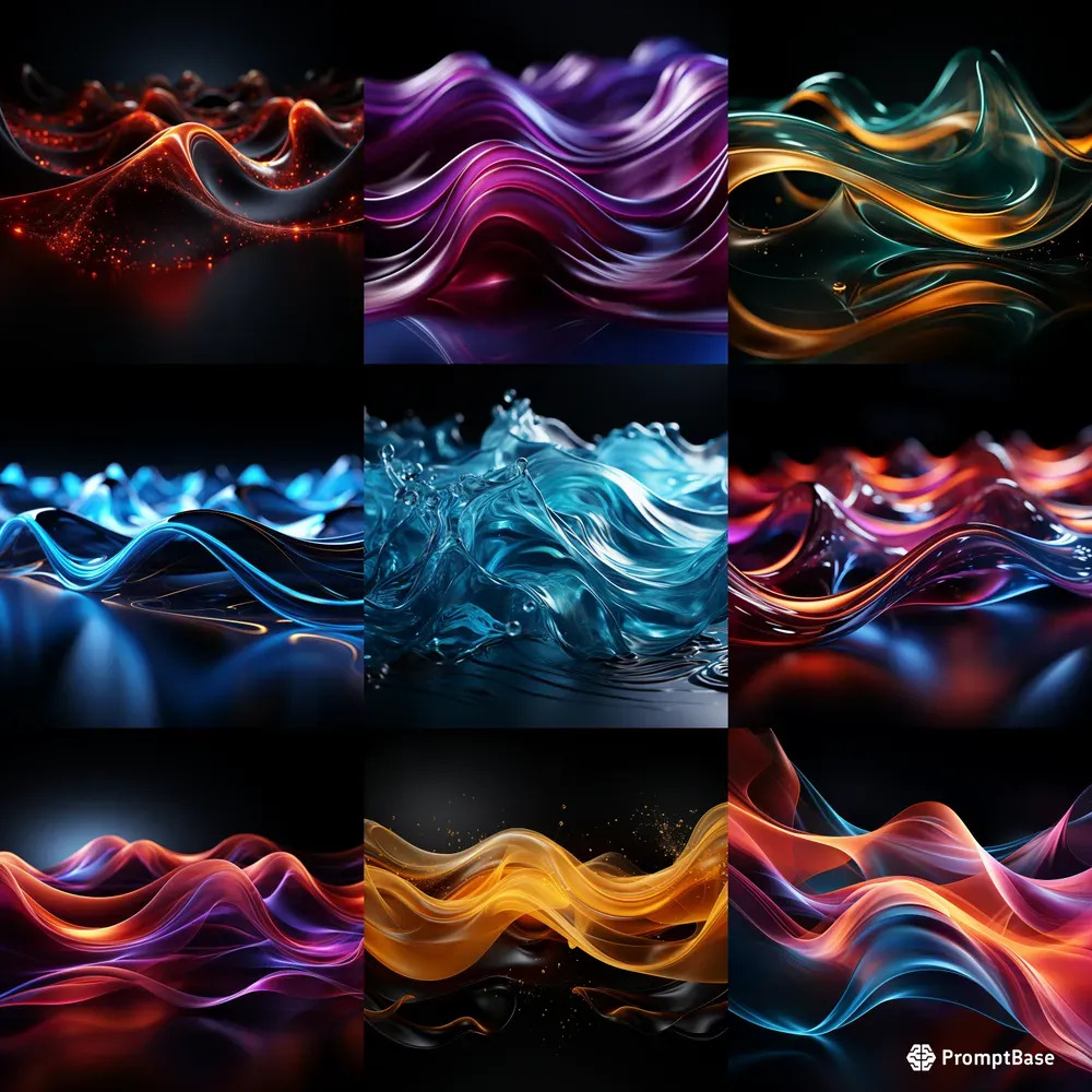 Abstract Waves Backgrounds Midjourney Prompt | PromptBase