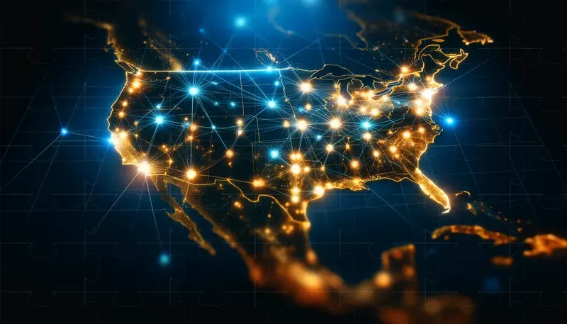Glowing Digital Network Maps DALL·E Prompt | PromptBase