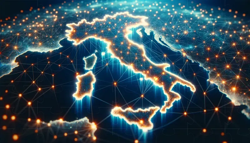 Glowing Digital Network Maps DALL·E Prompt | PromptBase