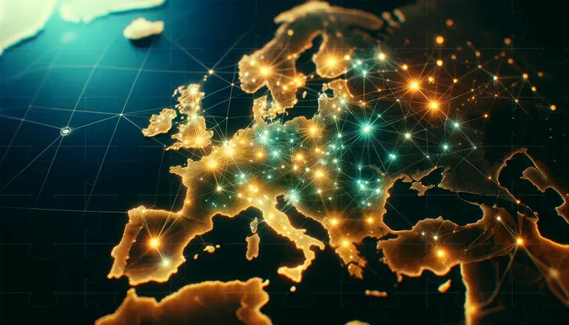 Glowing Digital Network Maps DALL·E Prompt | PromptBase