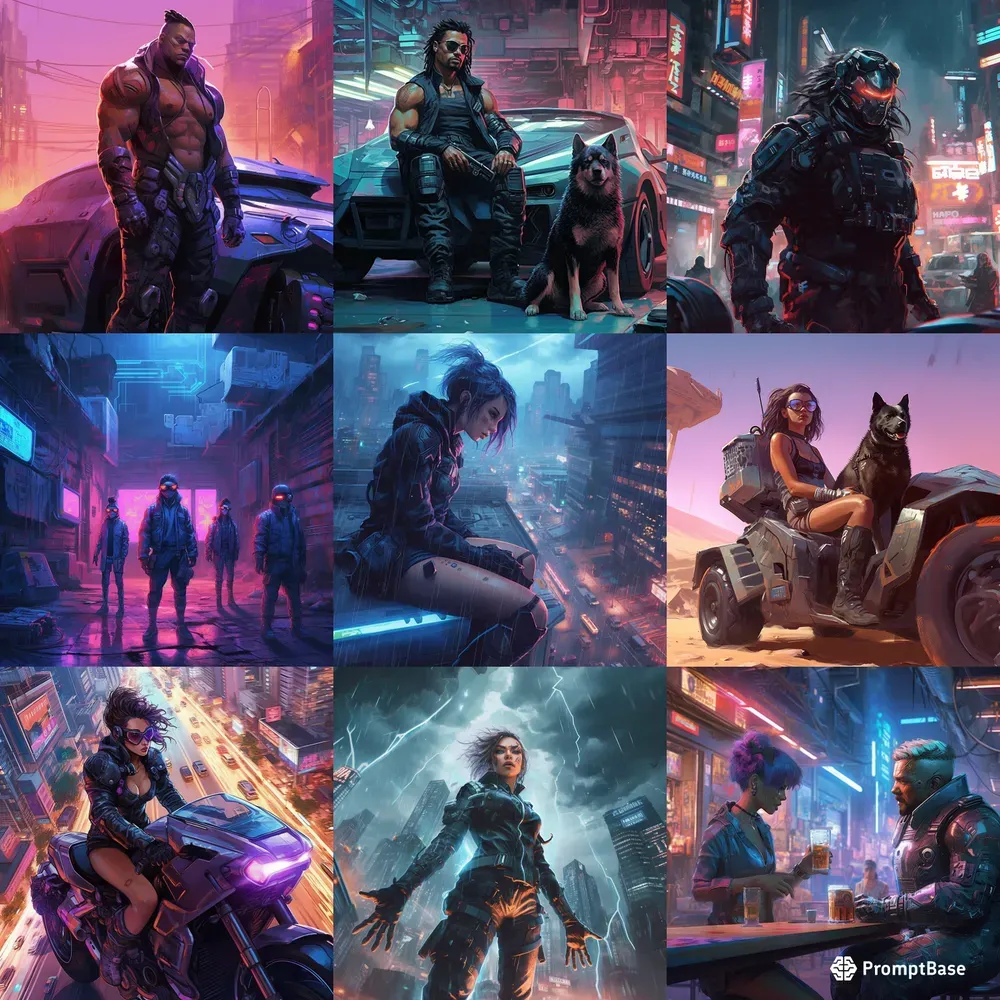 Cyberpunk Comics Art Midjourney Prompt | PromptBase