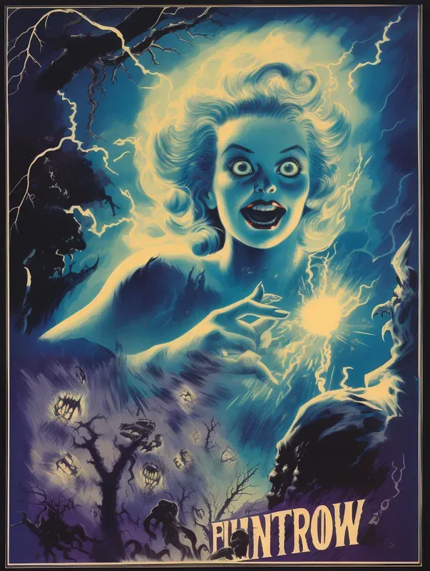 Vintage Style Horror Movie Posters Midjourney Prompt | PromptBase