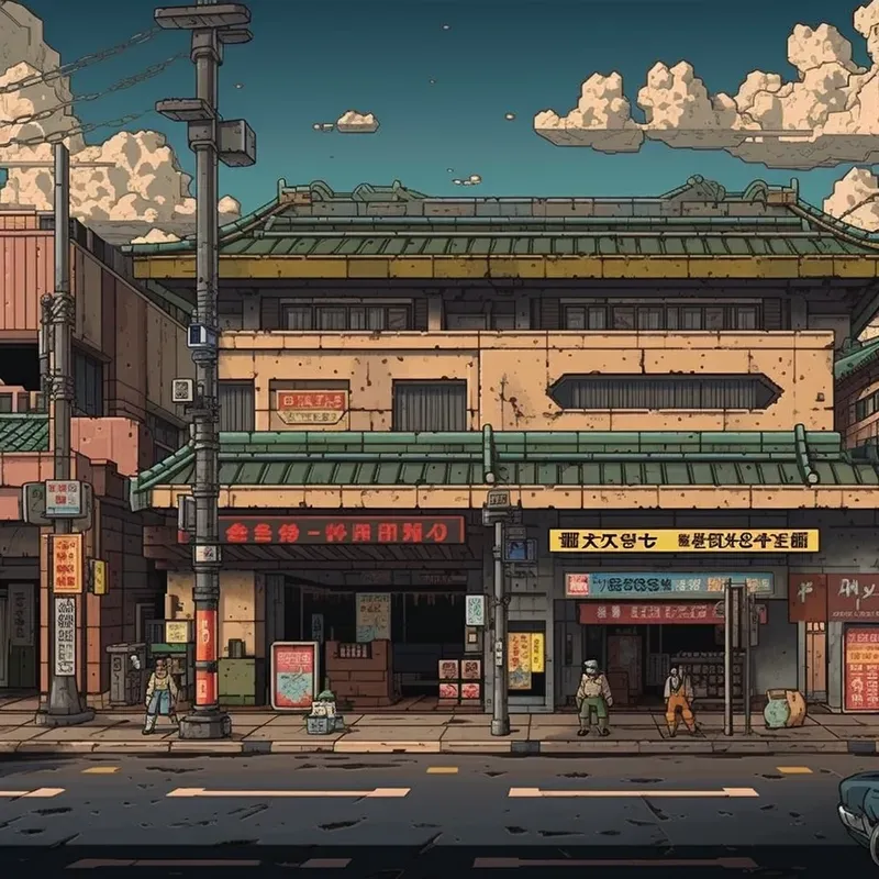 16bit Pixel Art Buildings Midjourney Prompt | PromptBase