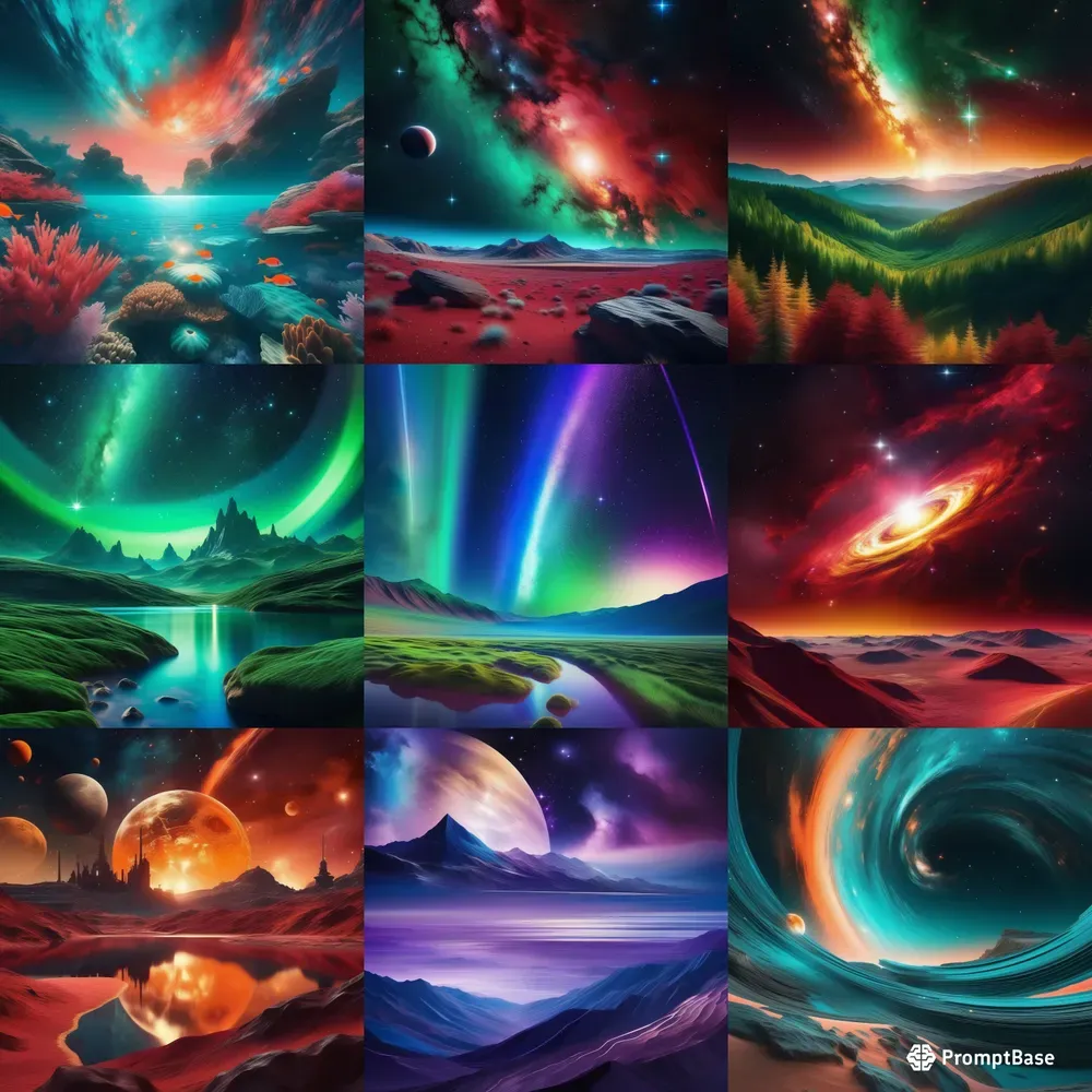 Cosmic Landscapes Stable Diffusion Prompt | PromptBase
