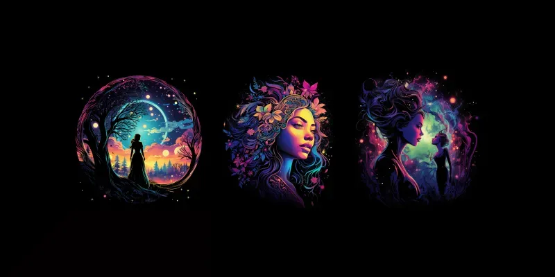T-shirt Prints - Neon Or Trippy Style Midjourney Prompt | PromptBase