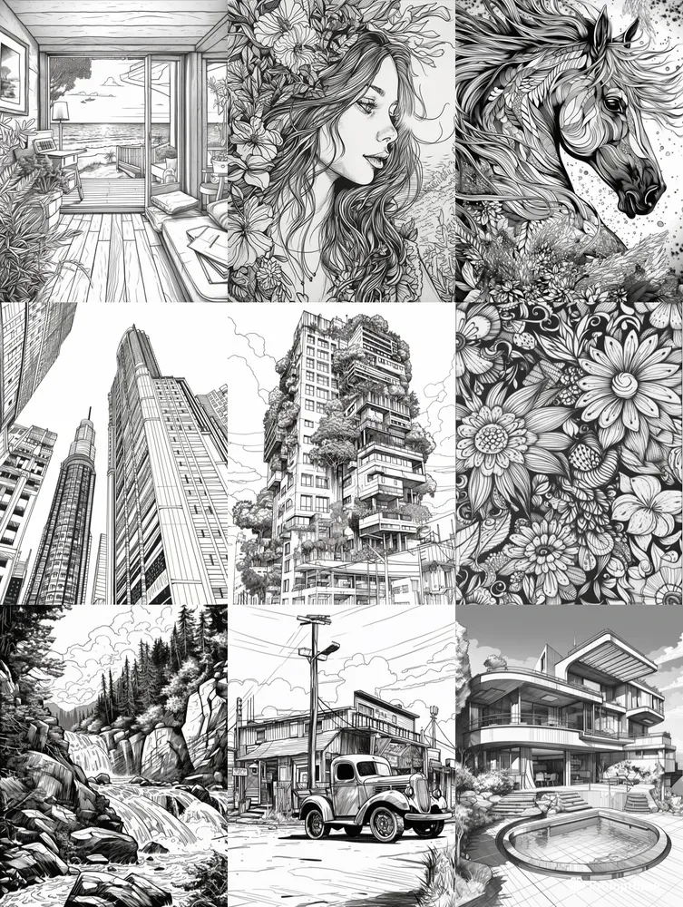 Prompts To Coloring Pages Midjourney Prompt | PromptBase