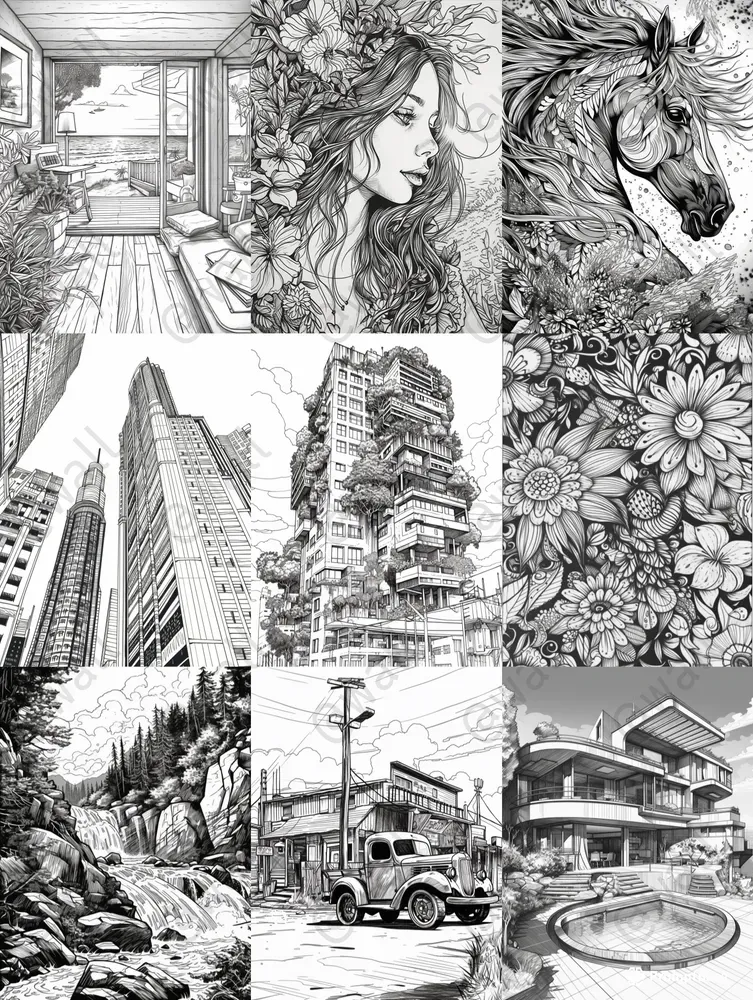 Prompts To Coloring Pages Midjourney Prompt | PromptBase