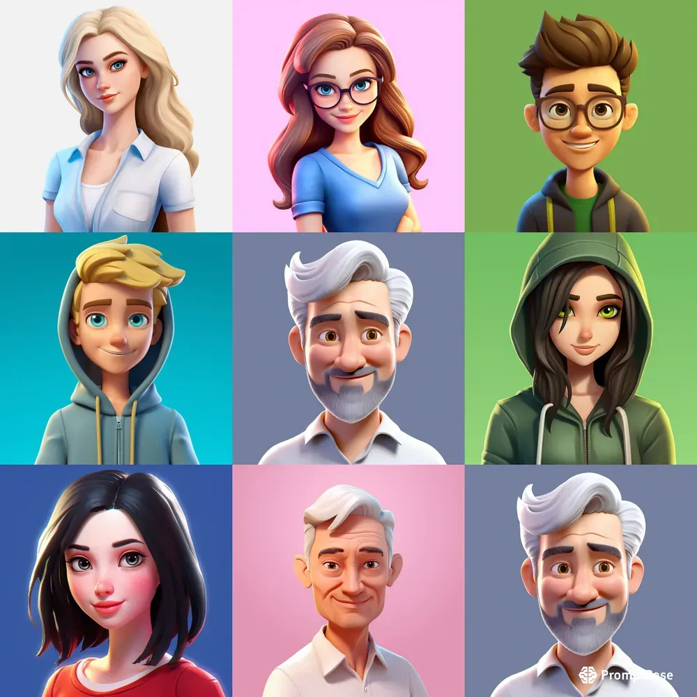 3D Avatar Profile Pictures Midjourney Prompt | PromptBase