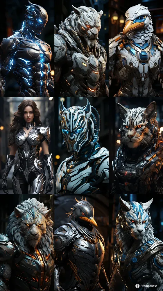 Cyber Style Animals Futuristics Midjourney Prompt | PromptBase