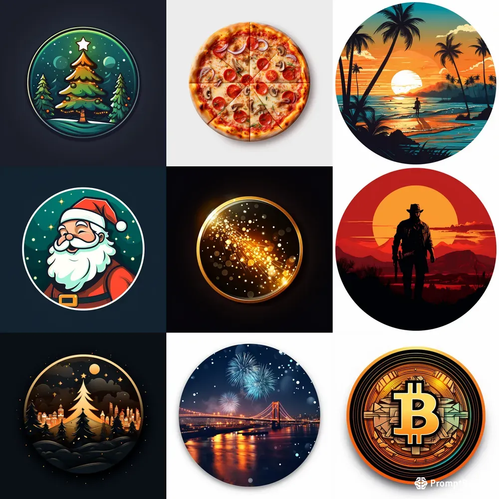 Circular Stickers Midjourney Prompt | PromptBase