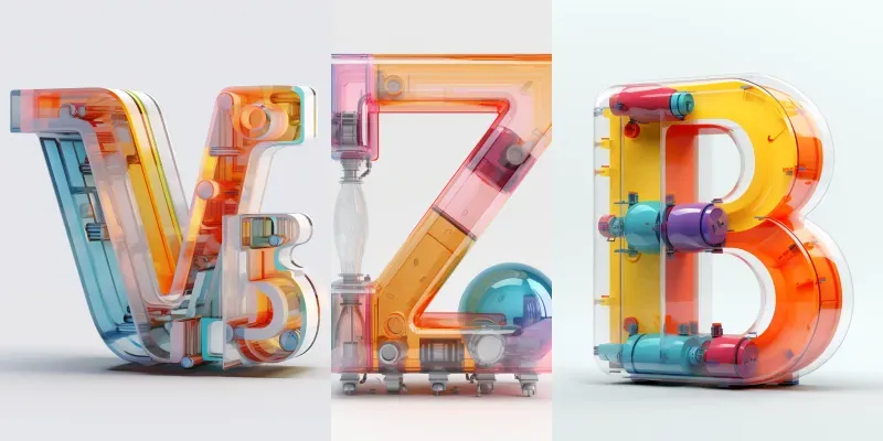 Translucent Industrial Letters App | PromptBase