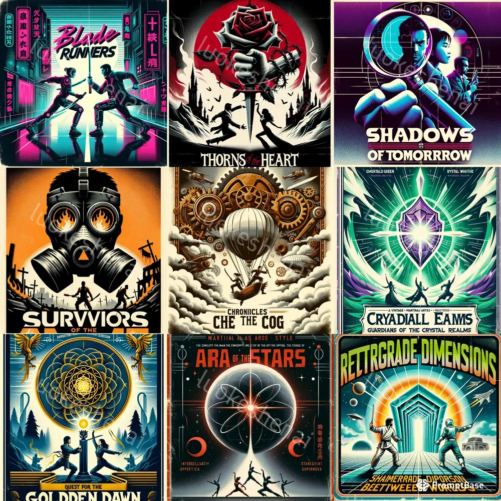 Retro Martial Art Doomsday Movie Posters DALL·E Prompt | PromptBase