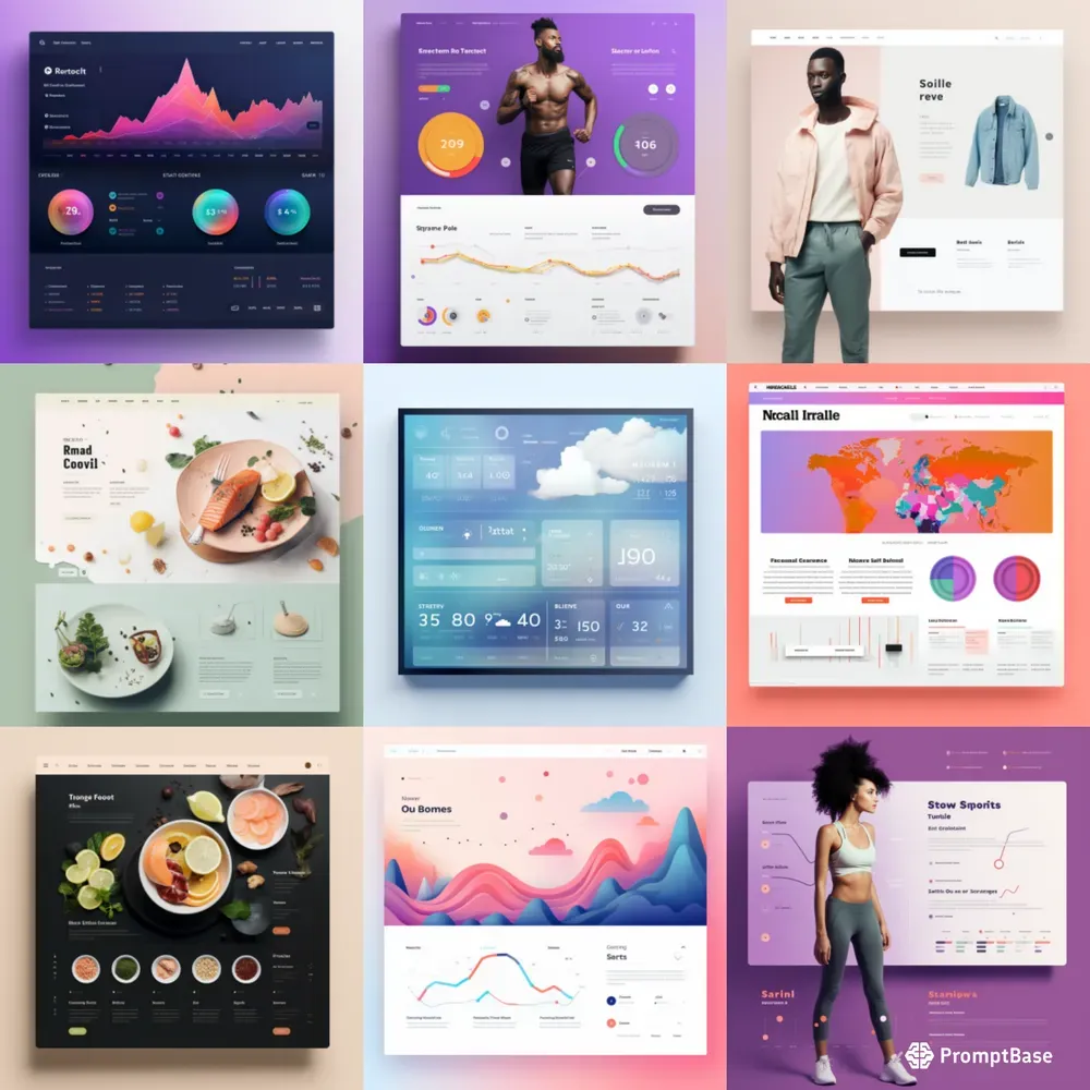 Site Ui Designs Midjourney Prompt | PromptBase