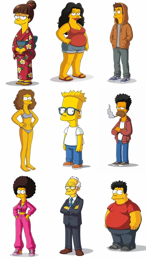 Custom Simpsons Characters Midjourney Prompt | PromptBase