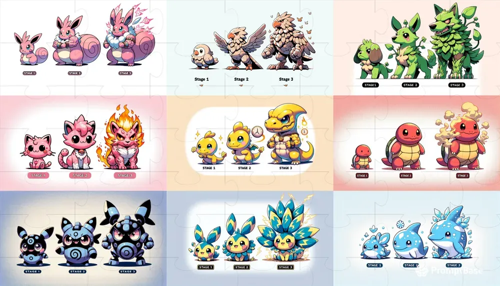 Pokemon Evolutions DALL·E Prompt | PromptBase
