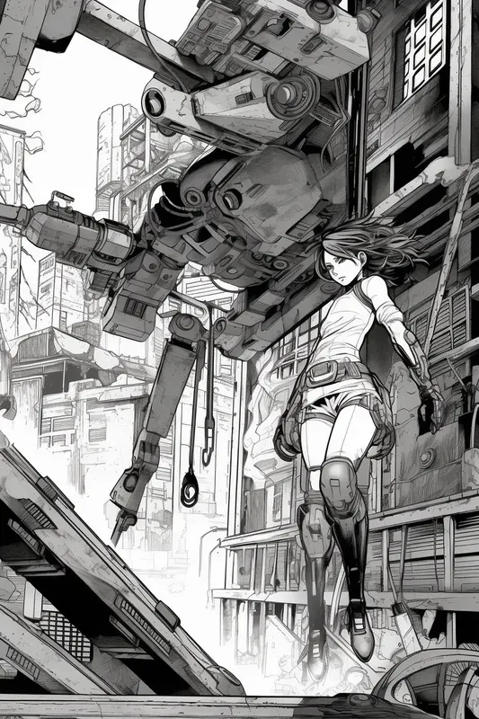 Fight Scene Anime Manga Comic Pages Midjourney Prompt | PromptBase