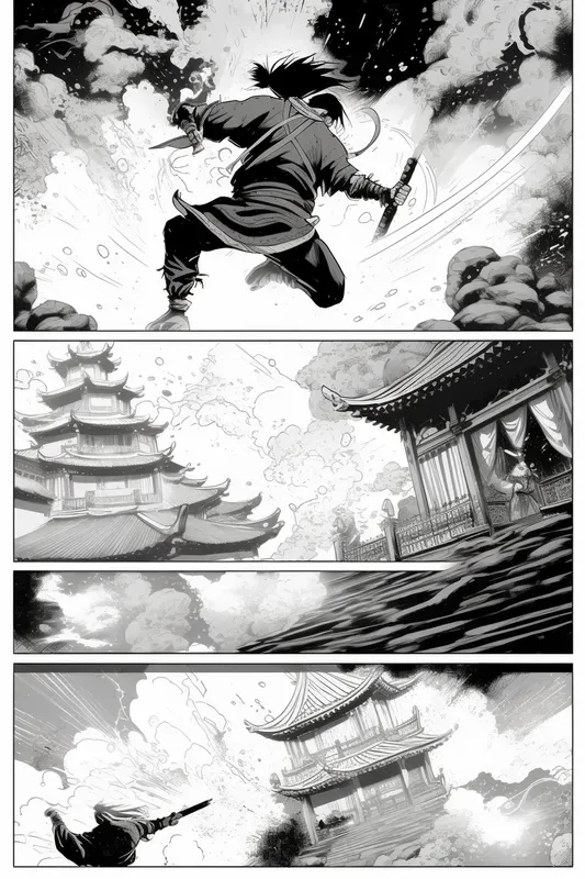 Fight Scene Anime Manga Comic Pages Midjourney Prompt | PromptBase