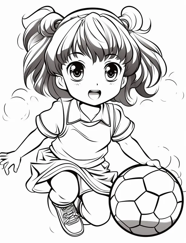 Cute Manga Anime Coloring Book Artworks Midjourney Prompt | PromptBase
