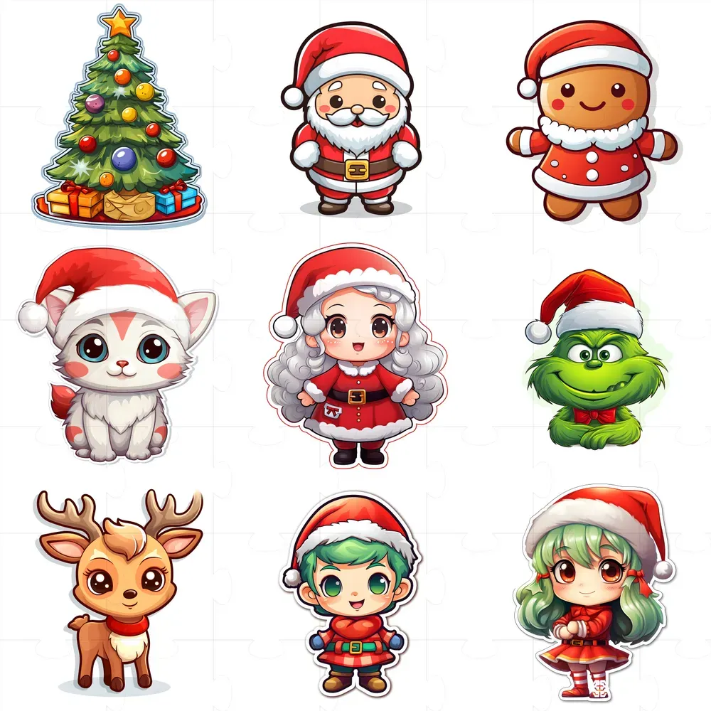Cute Kawaii Christmas Stickers Midjourney Prompt | PromptBase