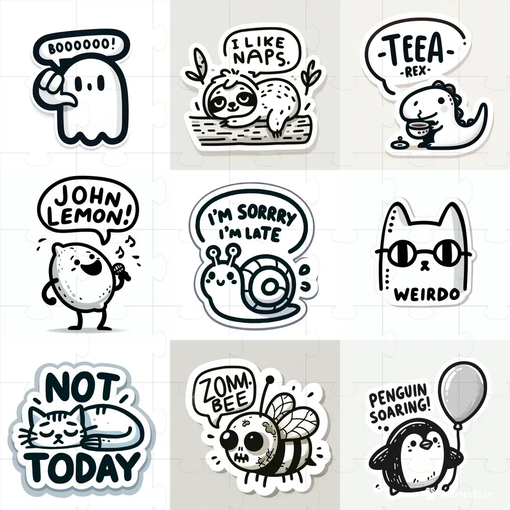 Sticker Giggles DALL·E Prompt | PromptBase