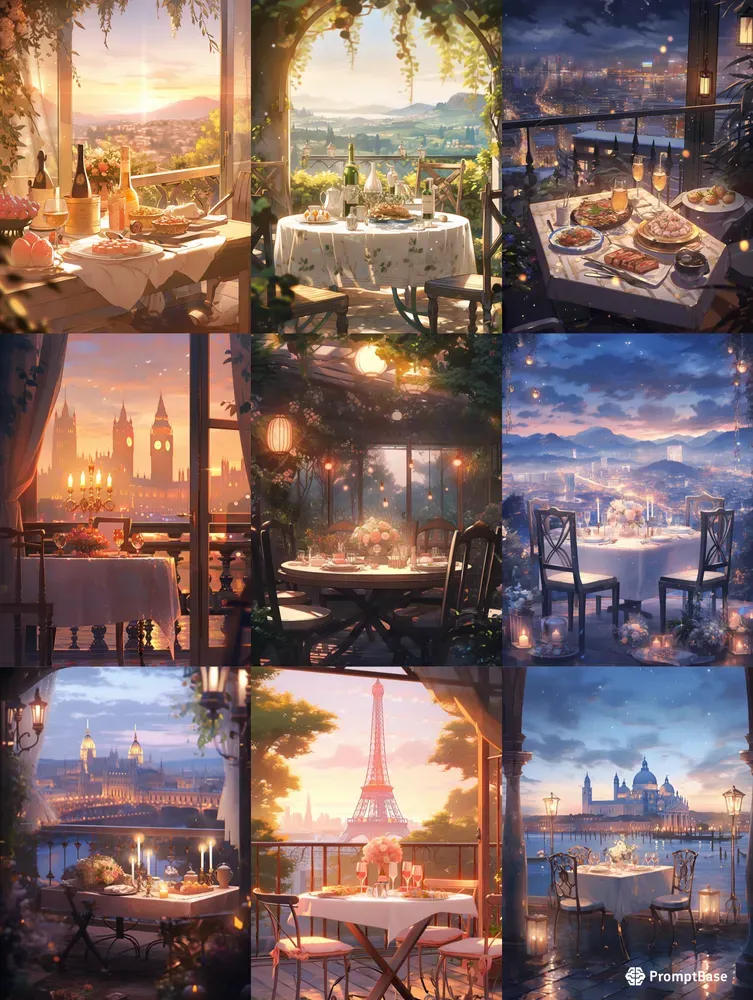 Kawaii Anime Romantic Table Scenes Midjourney Prompt | PromptBase