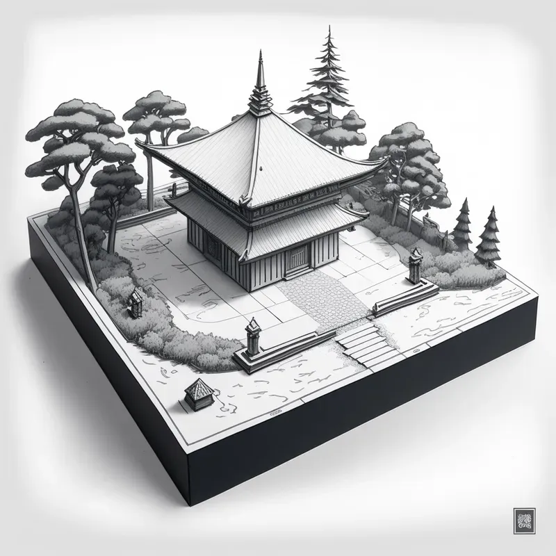 Isometric Line Art Midjourney Prompt | PromptBase