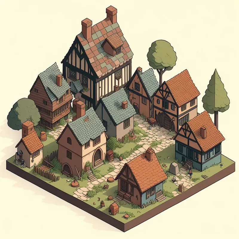 Isometric Line Art Midjourney Prompt | PromptBase