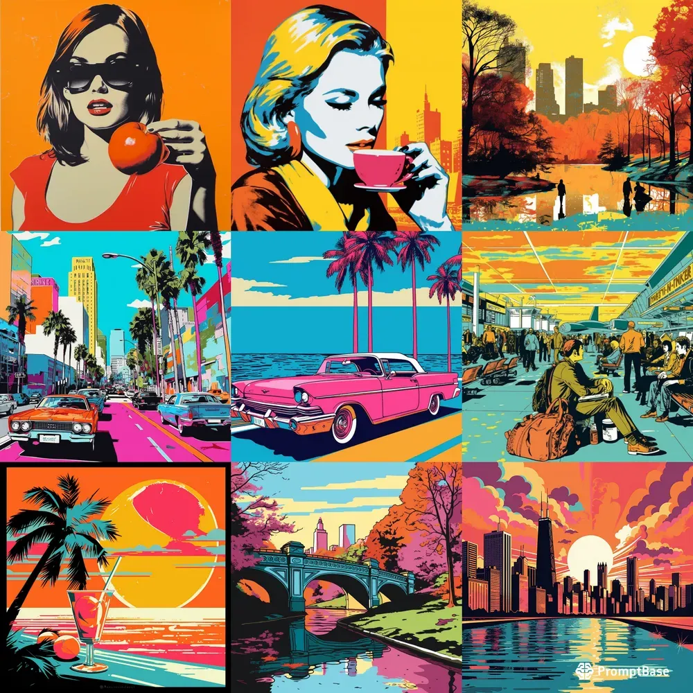 Andy Warhols Style Wall Art Midjourney Prompt | PromptBase