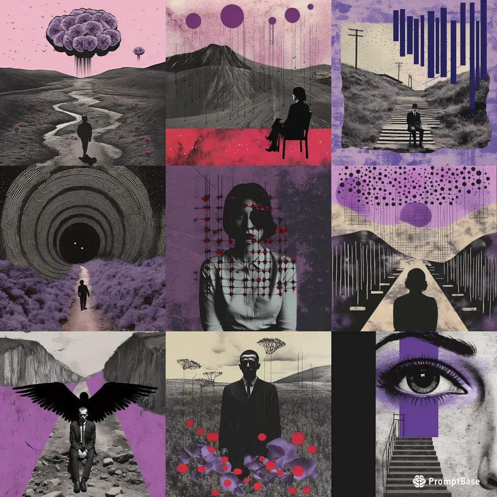 Weird Metaphysical Collages Midjourney Prompt | PromptBase